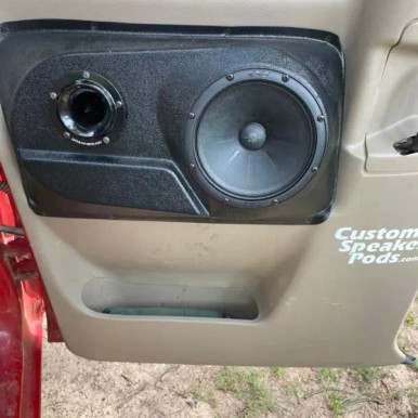 Single 65″ And Single Tweeter Speaker Pods For The Rear Door Of A 00