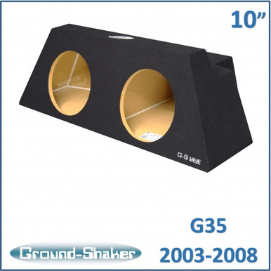 black 10" dual sealed sub box, fits infiniti g35 coupe 2003-2008