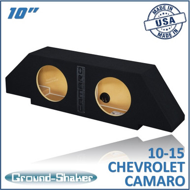 black 10" dual sealed sub box, fits 10-15 chevy camaro