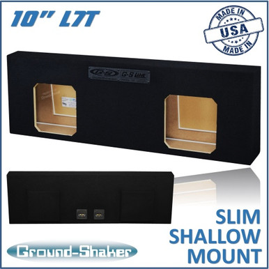black 10” dual sealed solo-baric slim / shallow mount sub box