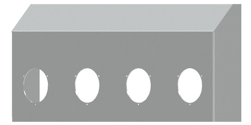Shock Box Cover for Peterbilt 389- Round Top with Center Recessed