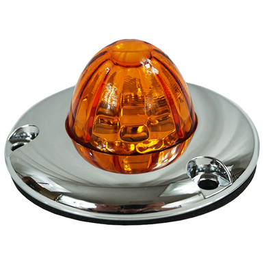 Legendary Glass 1-1/2 Inch Watermelon Amber - Amber LED Light W/ Chrome ...