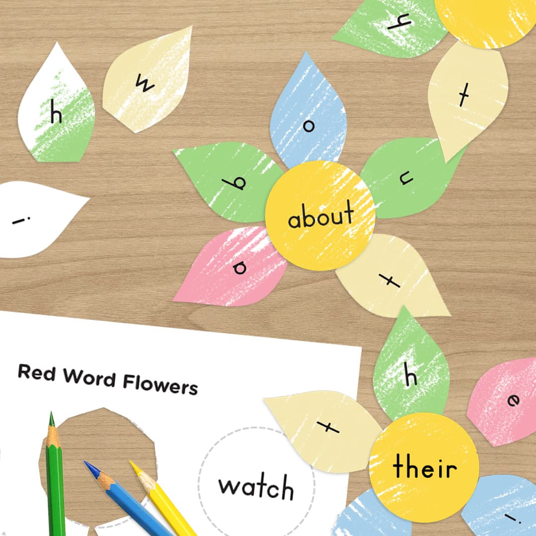 Multisensory Monday: Red Word Flowers Activity - Brainspring Store