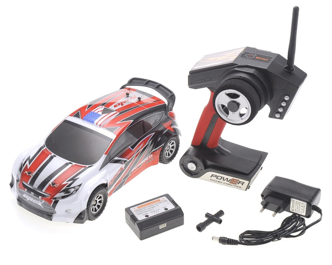 1/18 Vortex Rally RC Car 4WD Electric 2.4GHz Red - Zandatoys