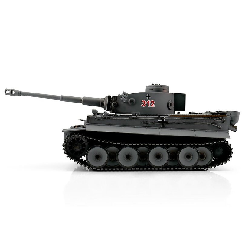 1/16 Torro German Tiger I RC Tank Infrared 2.4GHz Hobby Edition Grey ...
