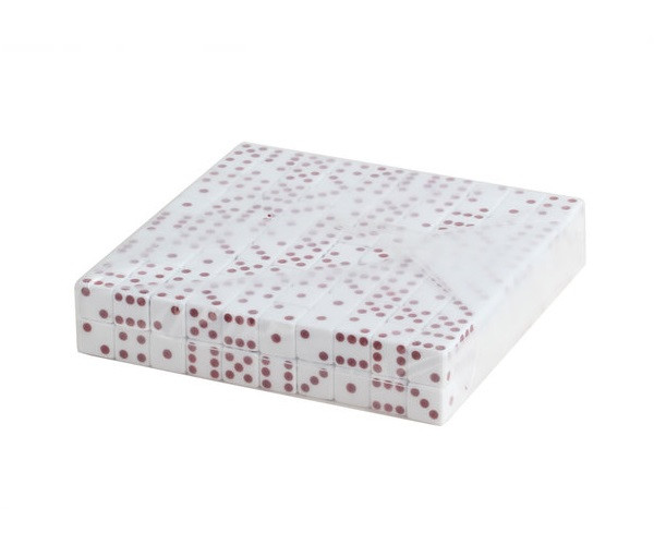 White Dice with Red Pips 200 pcs - Zandatoys