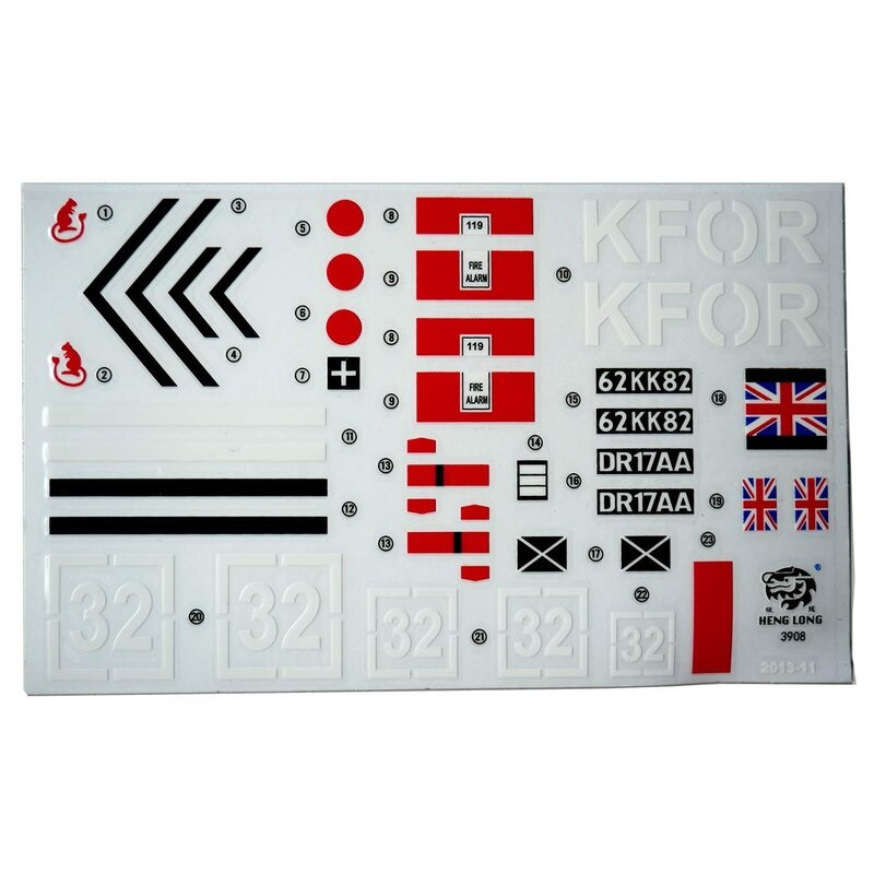 1/16 Heng Long British Challenger 2 RC Tank Decals - Zandatoys