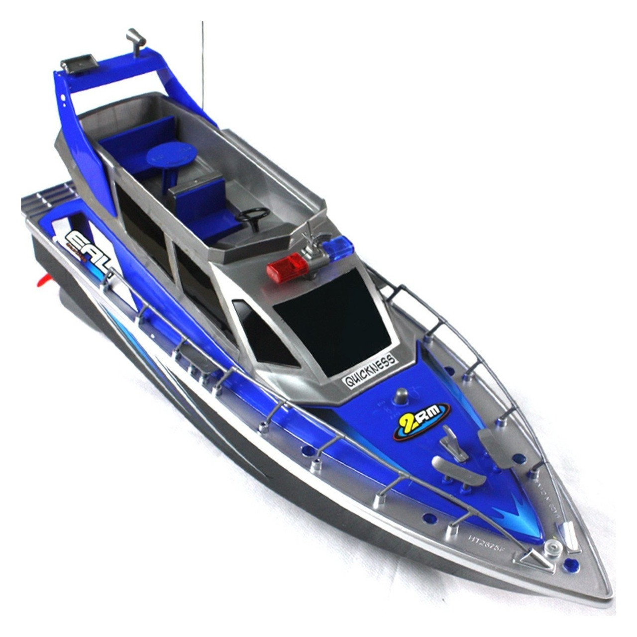 Police Patrol RC Boat Electric Cruiser 4CH Blue - Zandatoys