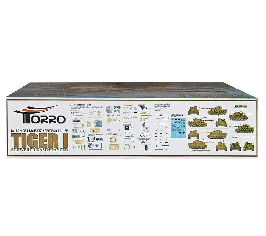 1/16 Torro Tiger I Early Version RC Tank Assembly Kit Metal Edition ...
