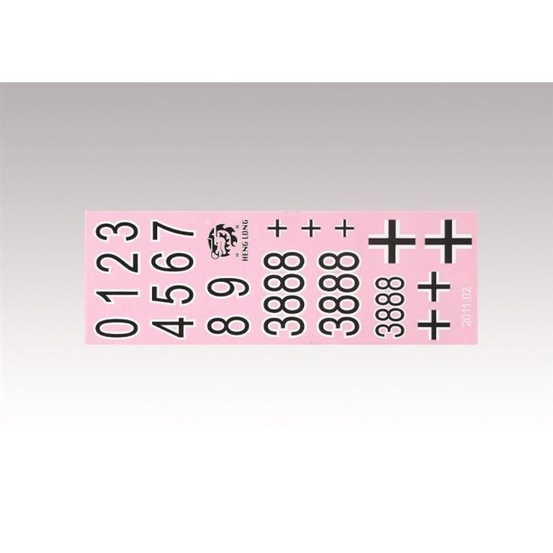 1/16 Heng Long German King Tiger Porsche RC Tank Decals - Zandatoys