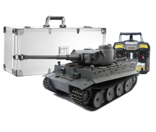 1/16 Mato German Tiger I RC Tank Airsoft 2.4GHz 100% Metal Grey with ...