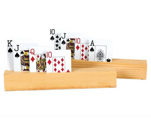 Wooden 4 Slot Card Holders 2 Pc - Zandatoys