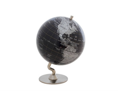 5" Dark Blue Globe With Silver Base - Zandatoys