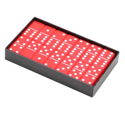 Premium Dominoes Double 6 Jumbo Size Acrylic Red - Zandatoys