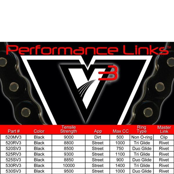 Vortex 530SV3 Duo-Glide Motorcycle Chain - Sportbike Track Gear