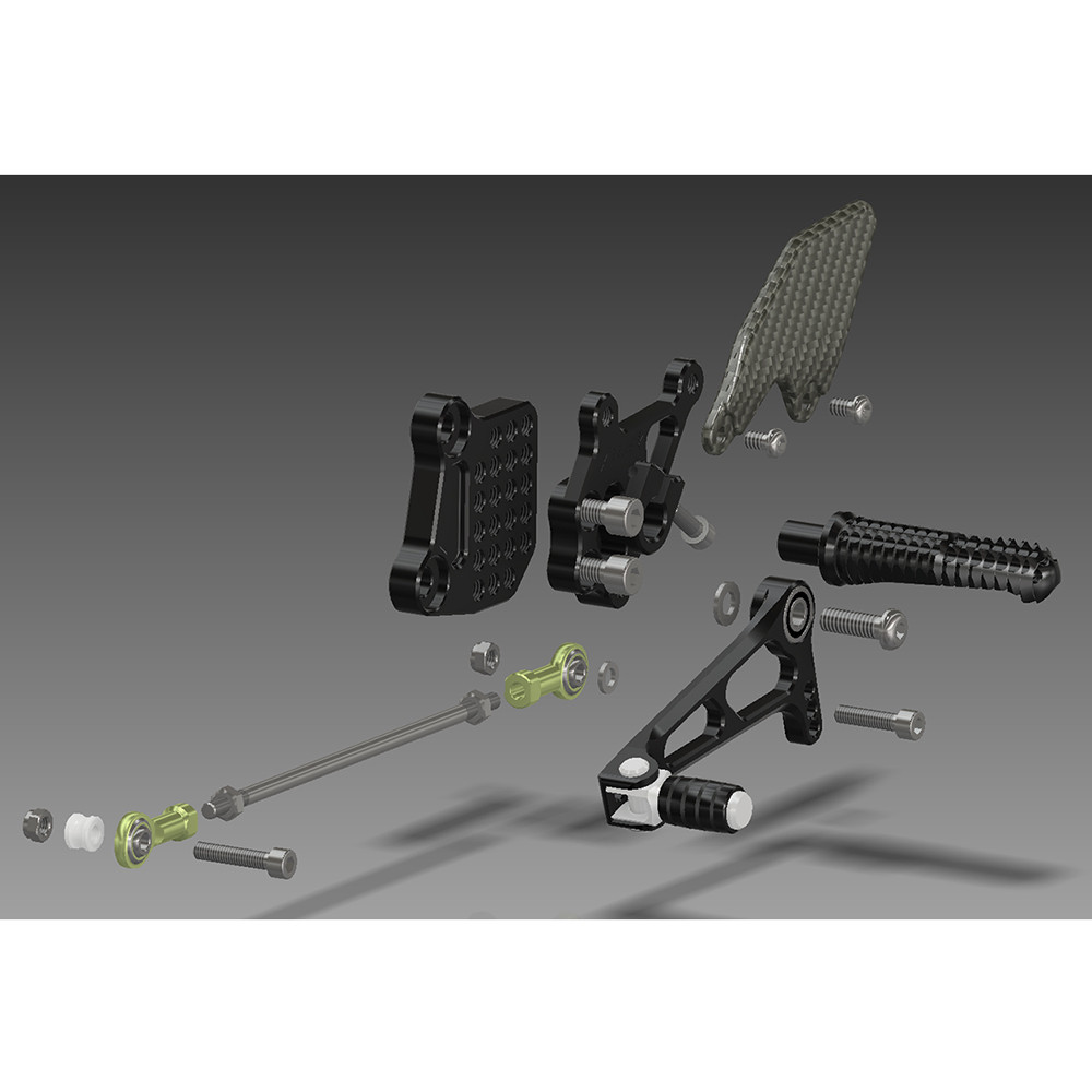Attack Performance Kawasaki Ninja 250-300 Rearsets - Sportbike Track Gear