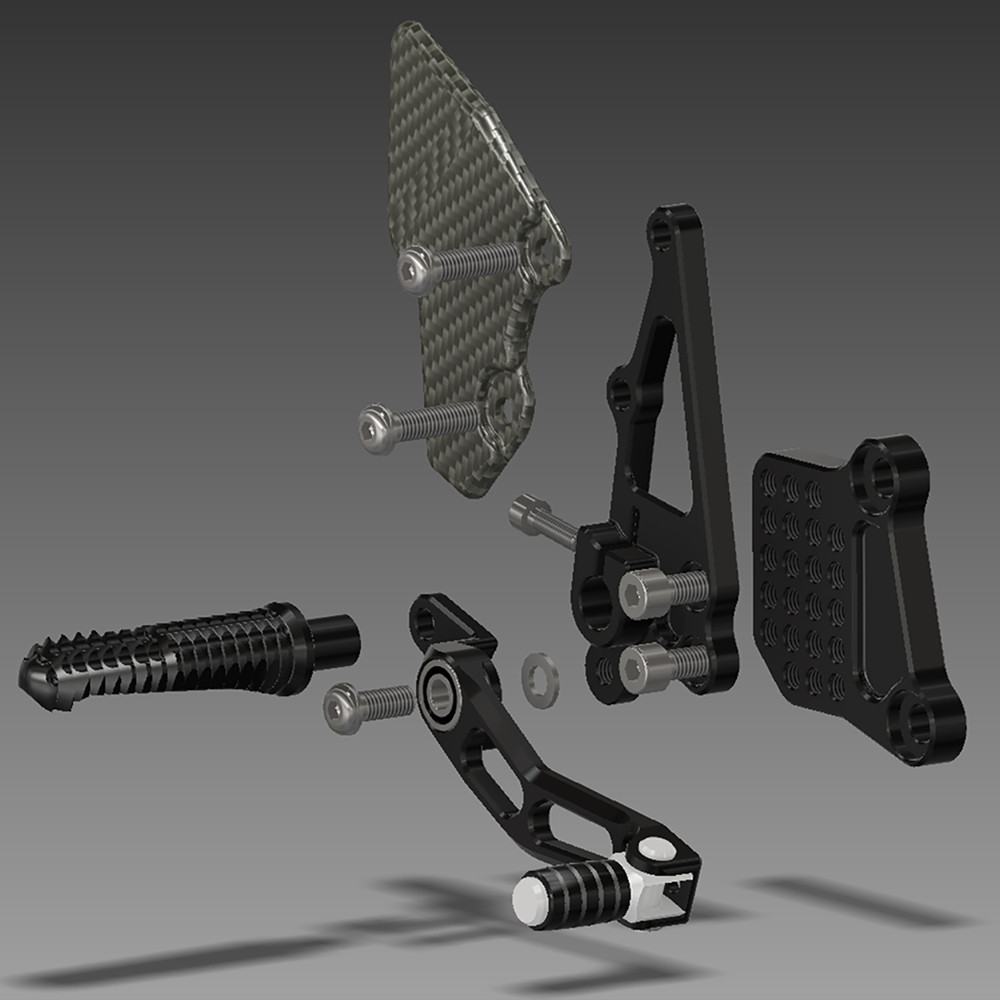 Attack Performance Kawasaki Ninja 250-300 Rearsets - Sportbike Track Gear