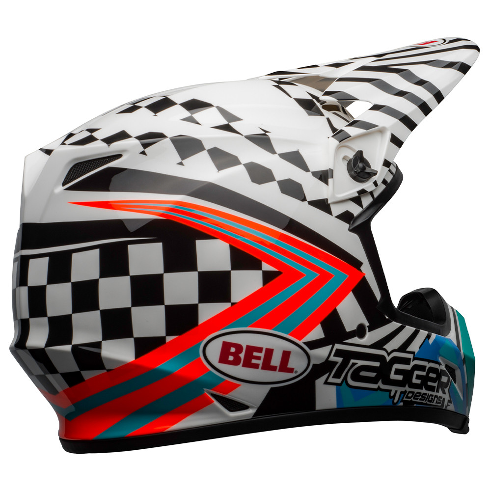 Bell MX-9 MIPS Tagger Check Me Out Helmet [Large] - Sportbike Track Gear