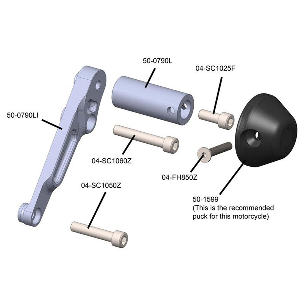 Woodcraft KTM Duke 790 2018-2023 / Duke 890 2020-2023 Frame Sliders