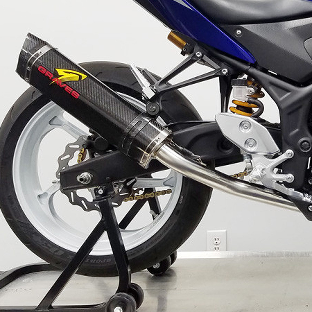 Graves Motorsports Yamaha R3 2015-2023 Cat Eliminator Exhaust System
