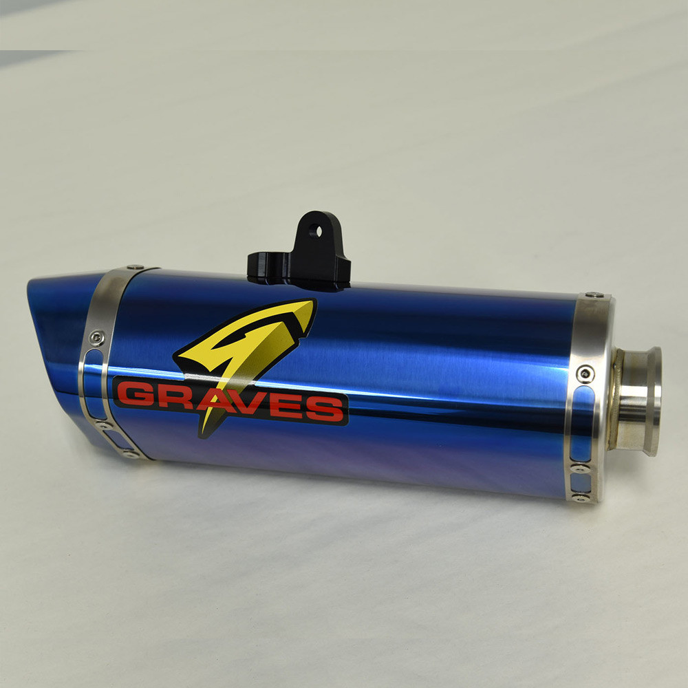 Graves Motorsports Yamaha R6 2006-2020 Titanium ElecTricK bLUE Cat Back ...