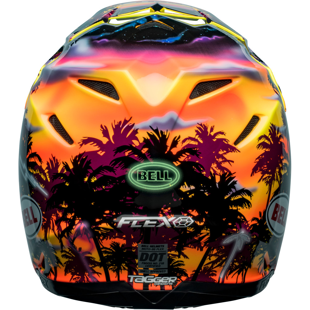 Bell Moto-9S Flex Tagger Tropical Fever Helmet - Sportbike Track Gear