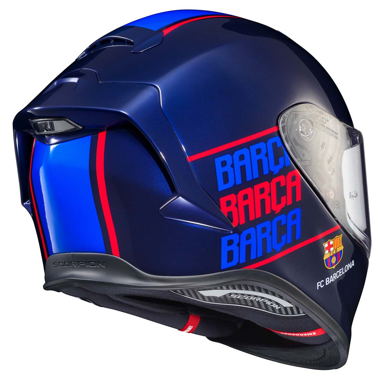 Scorpion EXO-R1 Air FC Barcelona Helmet - Sportbike Track Gear