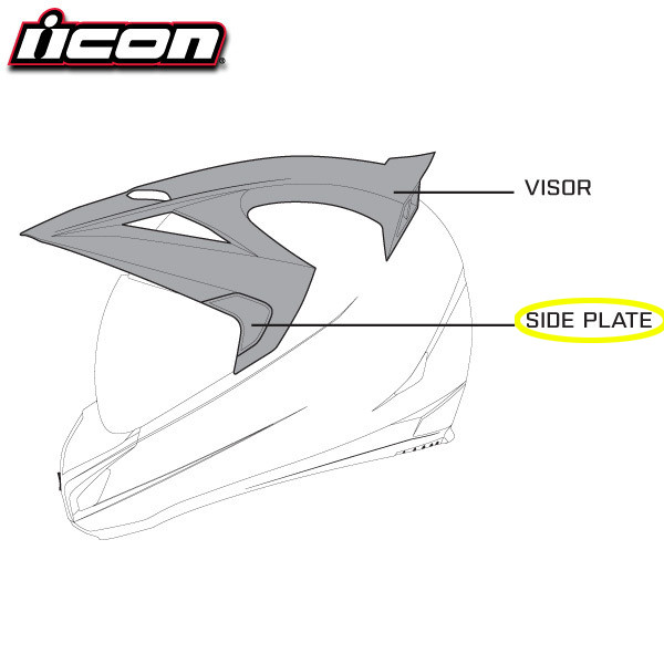 Icon Variant Replacement Sideplates - Sportbike Track Gear
