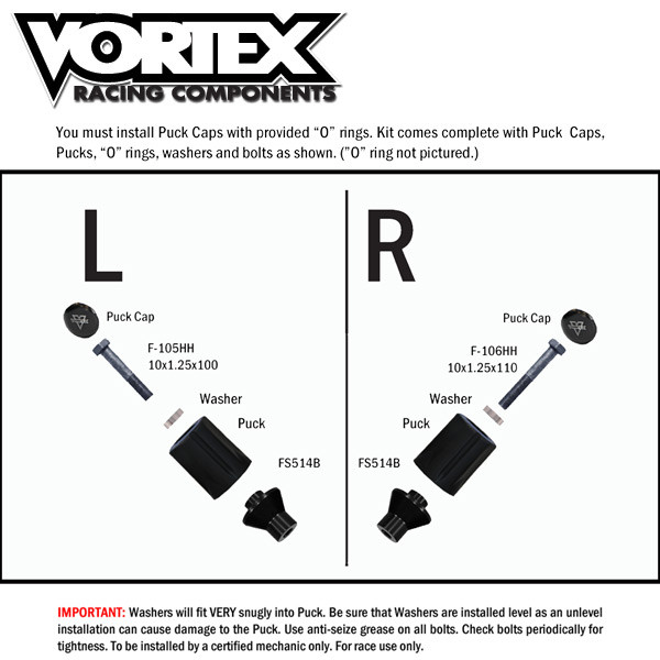 Vortex V3 Frame Sliders Suzuki Hayabusa 1999-2020