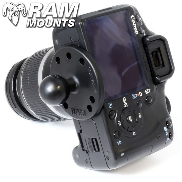 Ram Mounts 2.5" Round Base (AMPs Hole Pattern), 1" Ball & 1/4"-20 ...