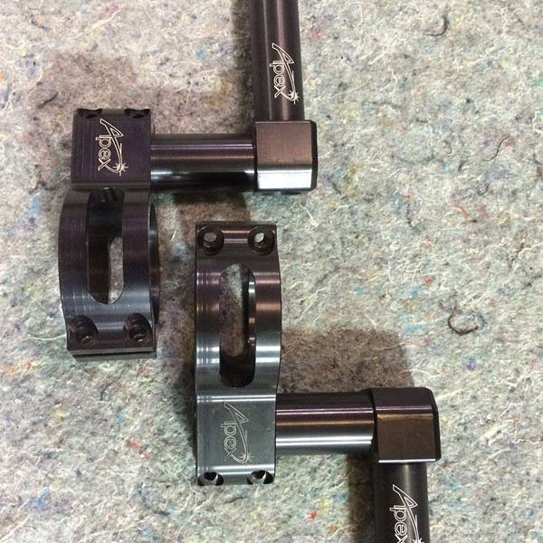 Apex 3" Adjustable Riser Clip Ons - Sportbike Track Gear