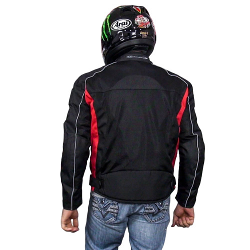 Motonation Diablo Textile Jacket Black/Red Large - Sportbike Track Gear