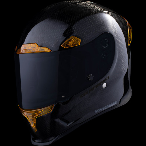 Icon Airframe Pro Carbon 4Tress Yellow Helmet - Sportbike Track Gear