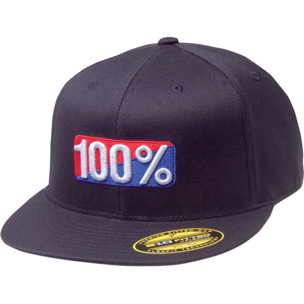 100% OG Black Flex Fit Hat - Sportbike Track Gear