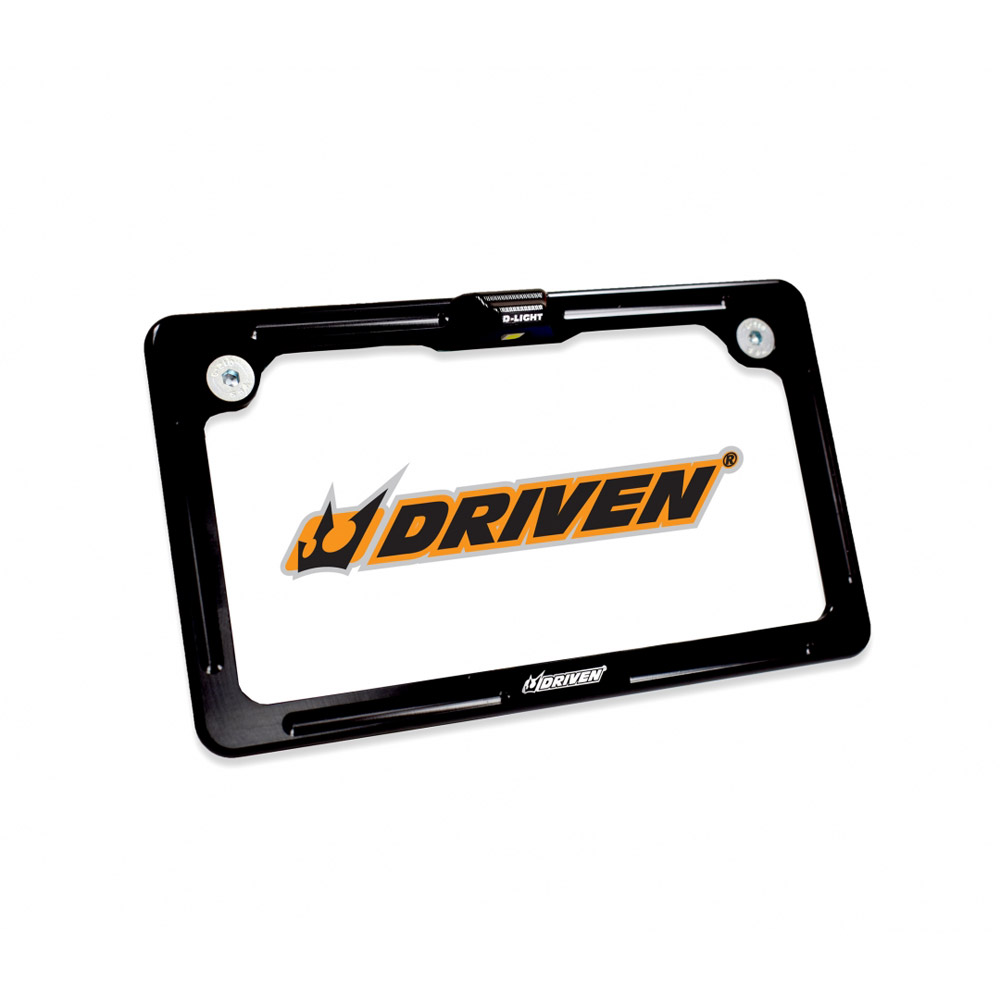Driven Billet Aluminum D-Light License Plate Frame - Sportbike Track Gear