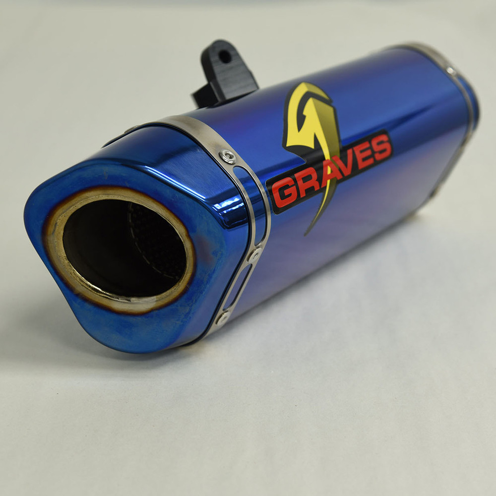 Graves Motorsports Yamaha R6 2006-2020 Titanium ElecTricK bLUE Cat Back ...