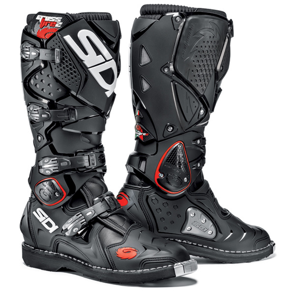 Sidi Crossfire 2 TA Boots [Black, 43 Euro] - Sportbike Track Gear