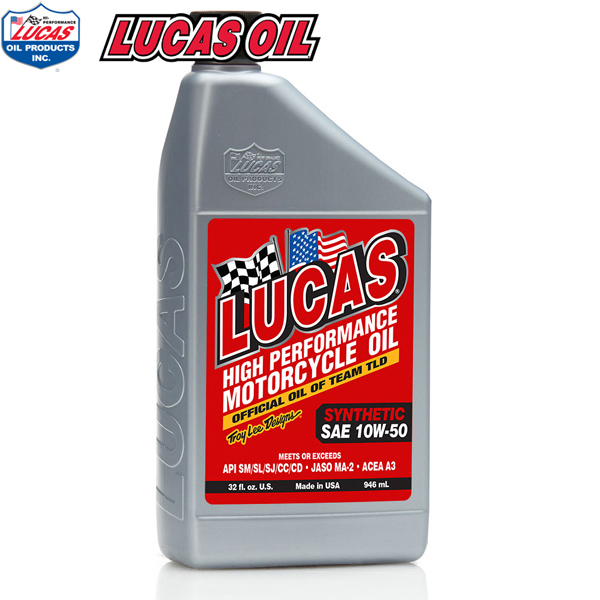 Lucas High Performance Synthetic 10W50 Motorcycle Oil Quart - Sportbike ...