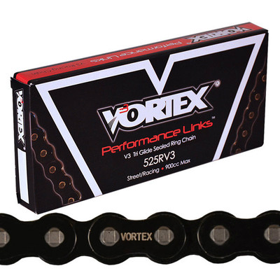 Vortex 525RV3 Tri-Glide Motorcycle Chain - Sportbike Track Gear