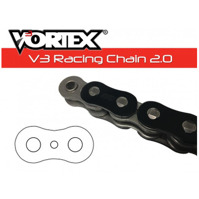 Vortex V3 2.0 520RX3 Black Motorcycle Chain - Sportbike Track Gear