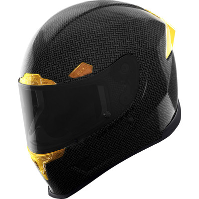 Icon Airframe Pro Carbon 4Tress Yellow Helmet - Sportbike Track Gear
