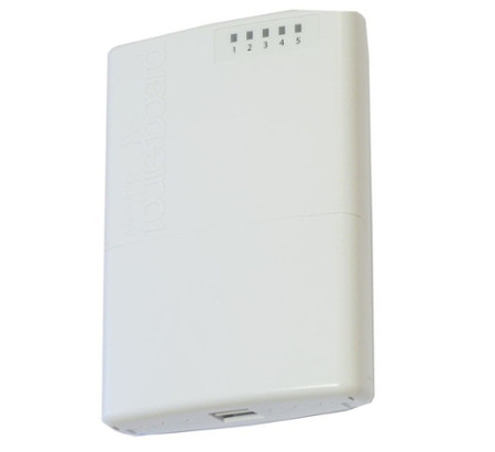 MikroTik RB750P-PBr2 PowerBox outdoor five Ethernet port router with PoE output on four ports
