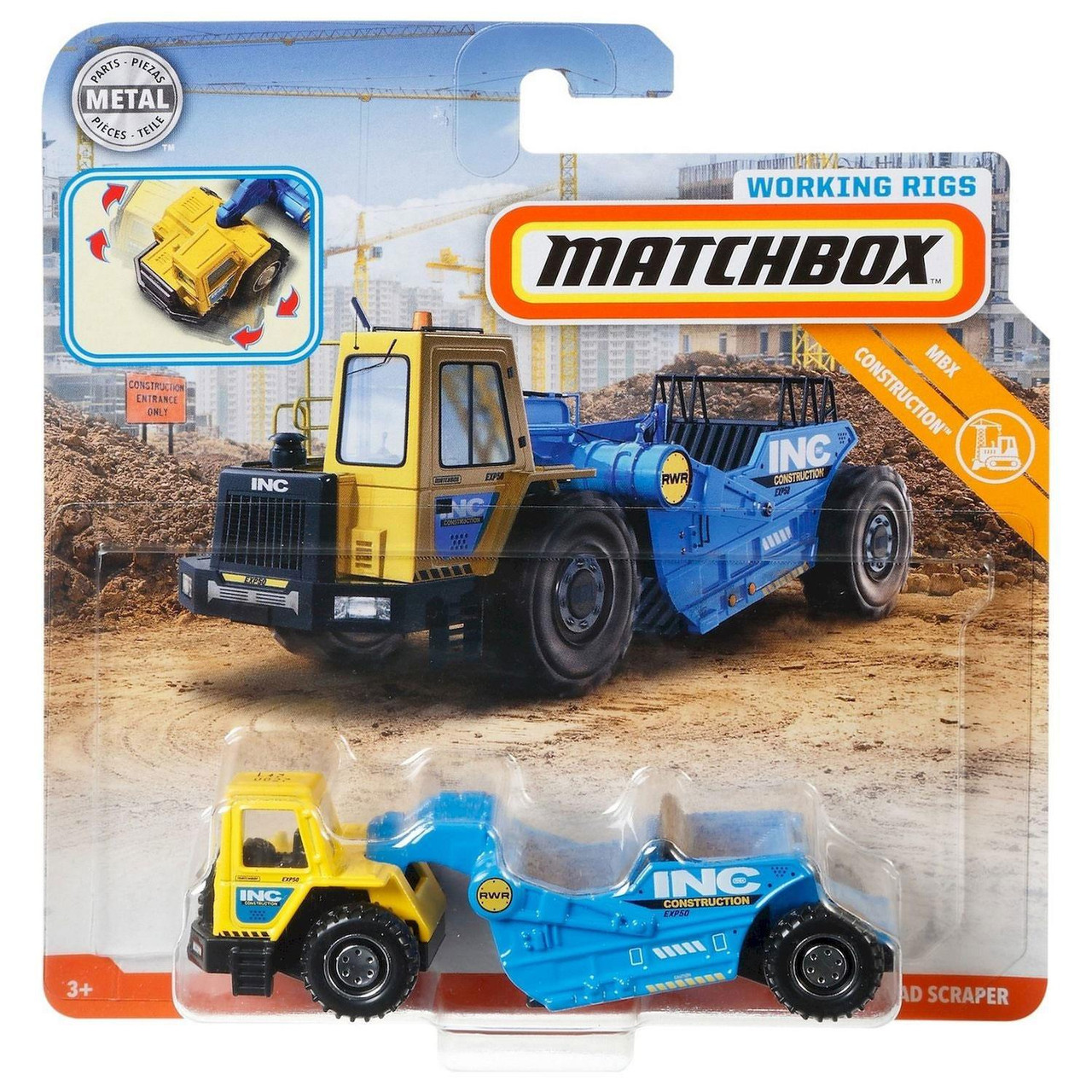 Matchbox Real Working Rigs - Road Scraper - The Toy Barn