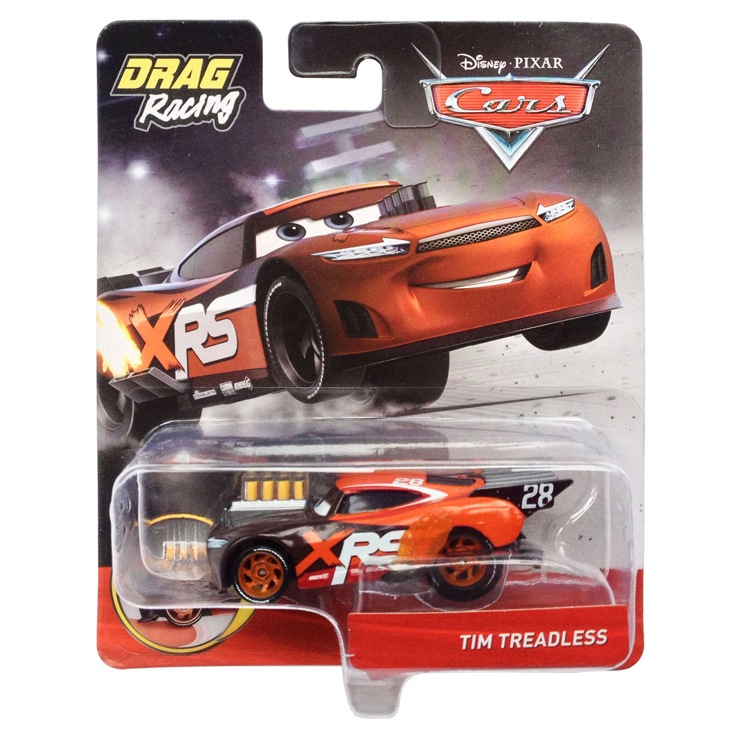 Disney Pixar Cars: XRS Drag Racing TIM TREADLESS (Nitroade) 1:55 Scale ...