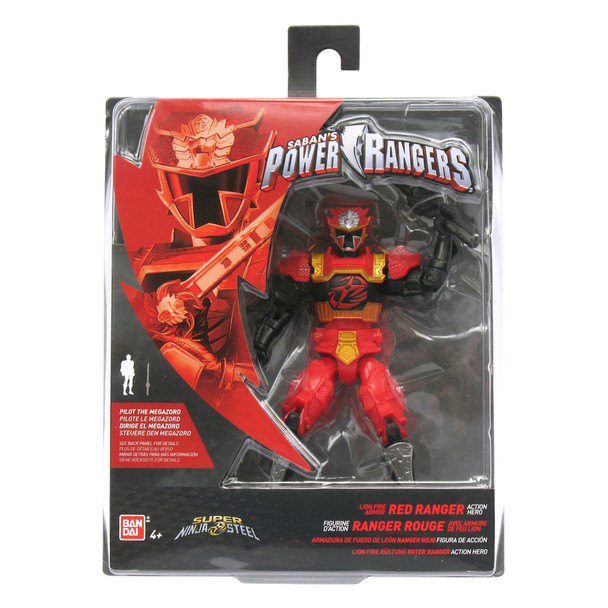 Power Rangers Super Ninja Steel 5" Lion Fire Armor RED RANGER Action ...