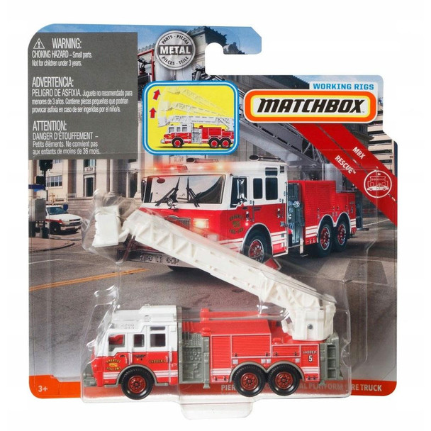 Matchbox Real Working Rigs - Pierce Velocity Aerial Platform Fire Truck ...