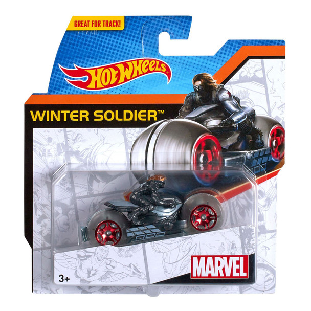 Hot Wheels Marvel Moto with Rider: WINTER SOLDIER Motorcycle - The Toy Barn