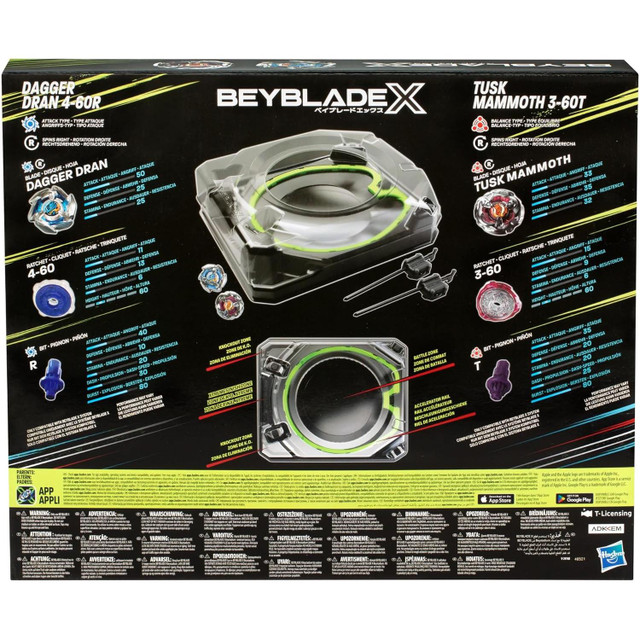 Beyblade X Xtreme Battle Set with Beystadium, 2 Tops, and 2 Launchers ...