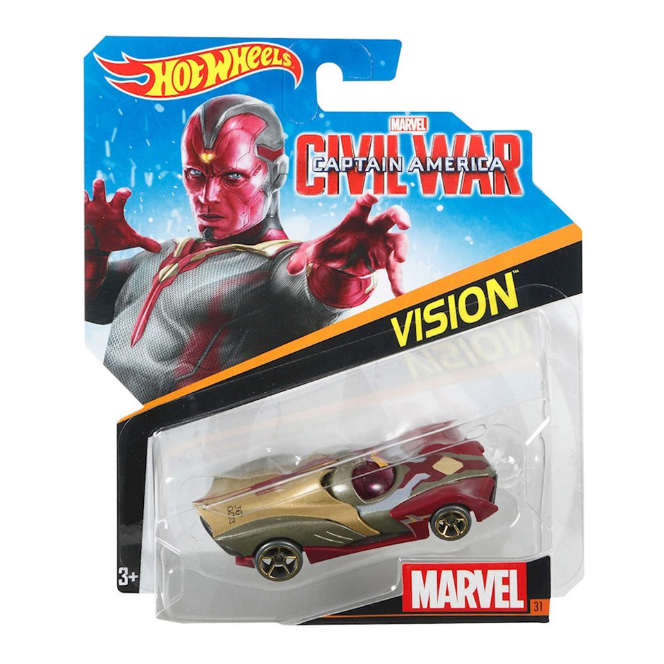 Hot Wheels Marvel Civil War VISION 1:64 Scale Die-Cast Character Car ...