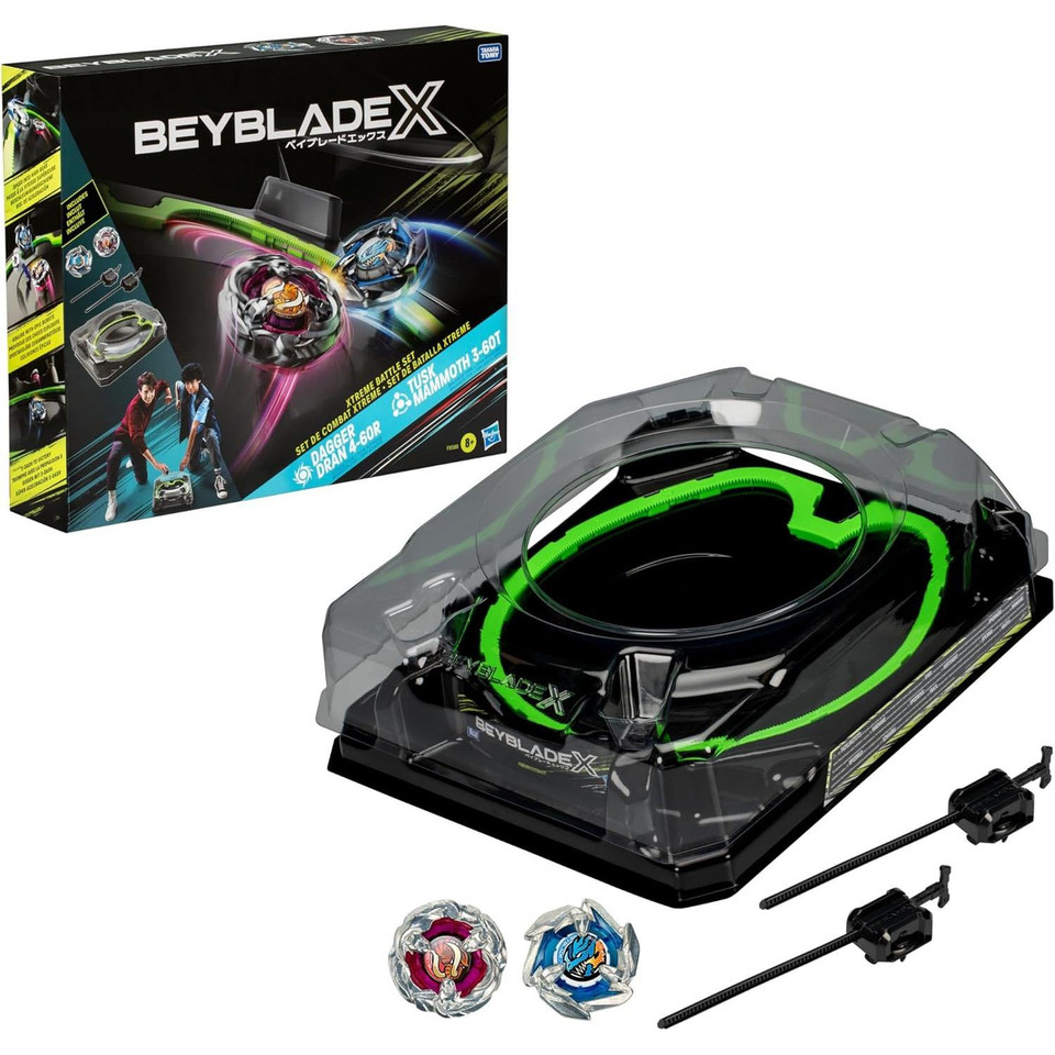 Beyblade X Xtreme Battle Set with Beystadium, 2 Tops, and 2 Launchers ...